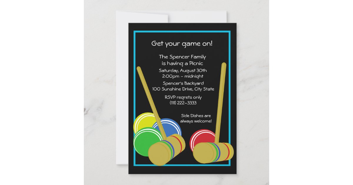 Croquet/ Picnic Invitation | Zazzle