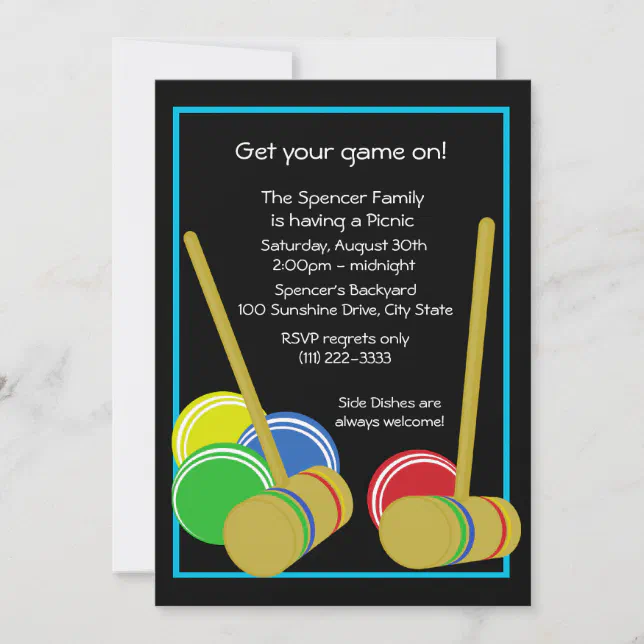 Croquet/ Picnic Invitation | Zazzle