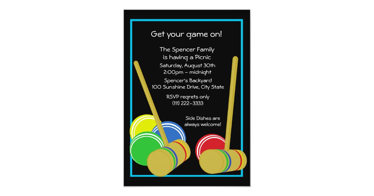 Croquet/ Picnic Invitation | Zazzle.com