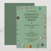 Croquet Set, Yard Game Custom Outdoor Party Invitation | Zazzle