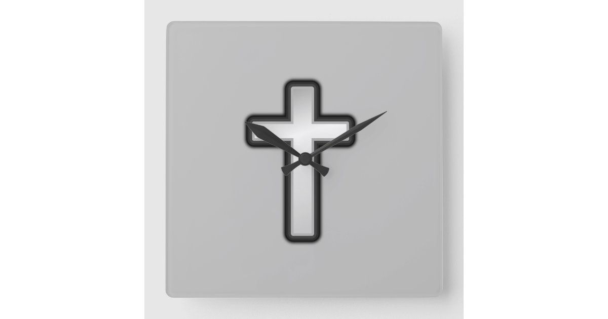 Cross Acrylic Wall Clock | Zazzle