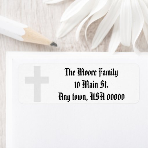 "Cross" Address Labels | Zazzle