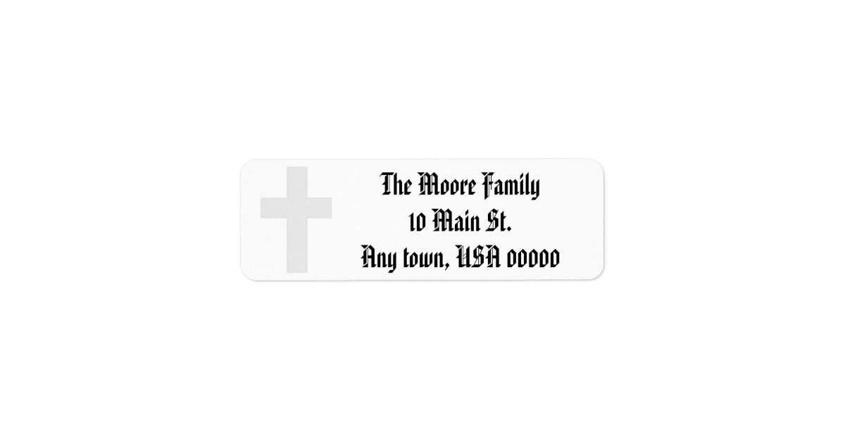 "Cross" Address Labels | Zazzle