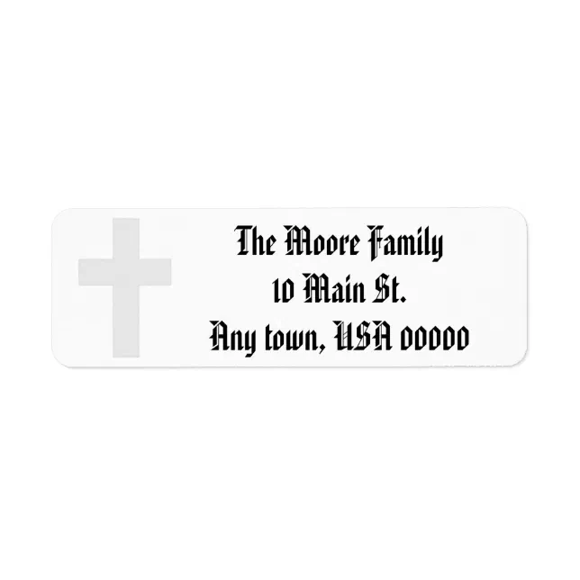 "Cross" Address Labels | Zazzle