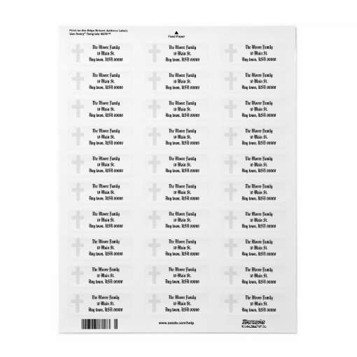 "Cross" Address Labels | Zazzle