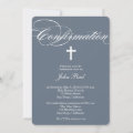 Cross and Quatrefoil Confirmation Invitation | Zazzle