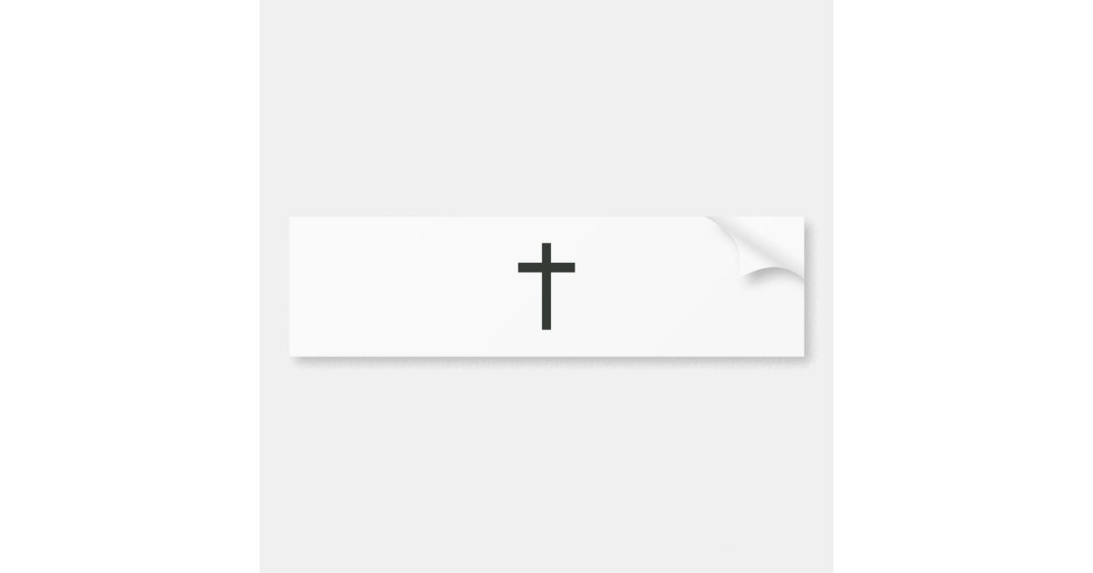 Cross Bumper Sticker | Zazzle