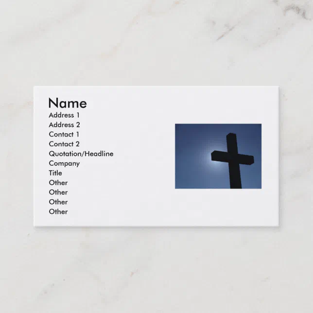 Cross Business Card | Zazzle