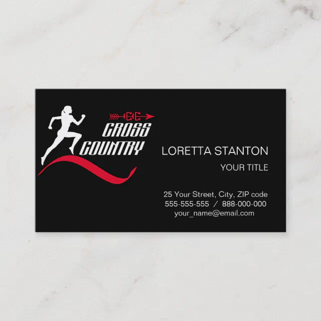 Cross country business card | Zazzle