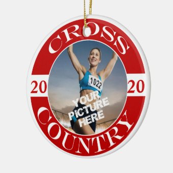 Cross Country Customizable Ornament | Zazzle