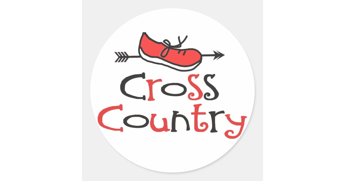 Cross Country Runner © Cute Shoe Symbol Stickers | Zazzle