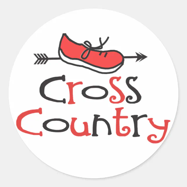 Cross Country Runner © Cute Shoe Symbol Stickers | Zazzle