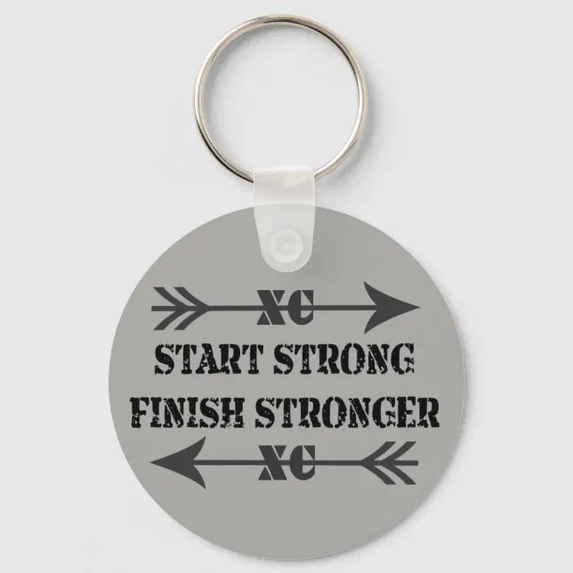Cross Country Runner Strong Keychain | Zazzle