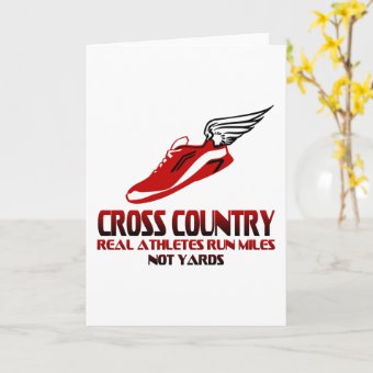 Cross Country Running Card | Zazzle