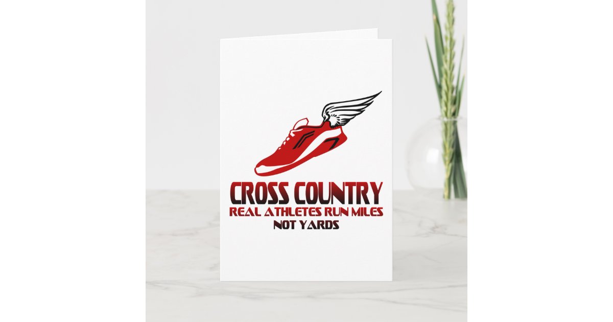 Cross Country Running Card | Zazzle