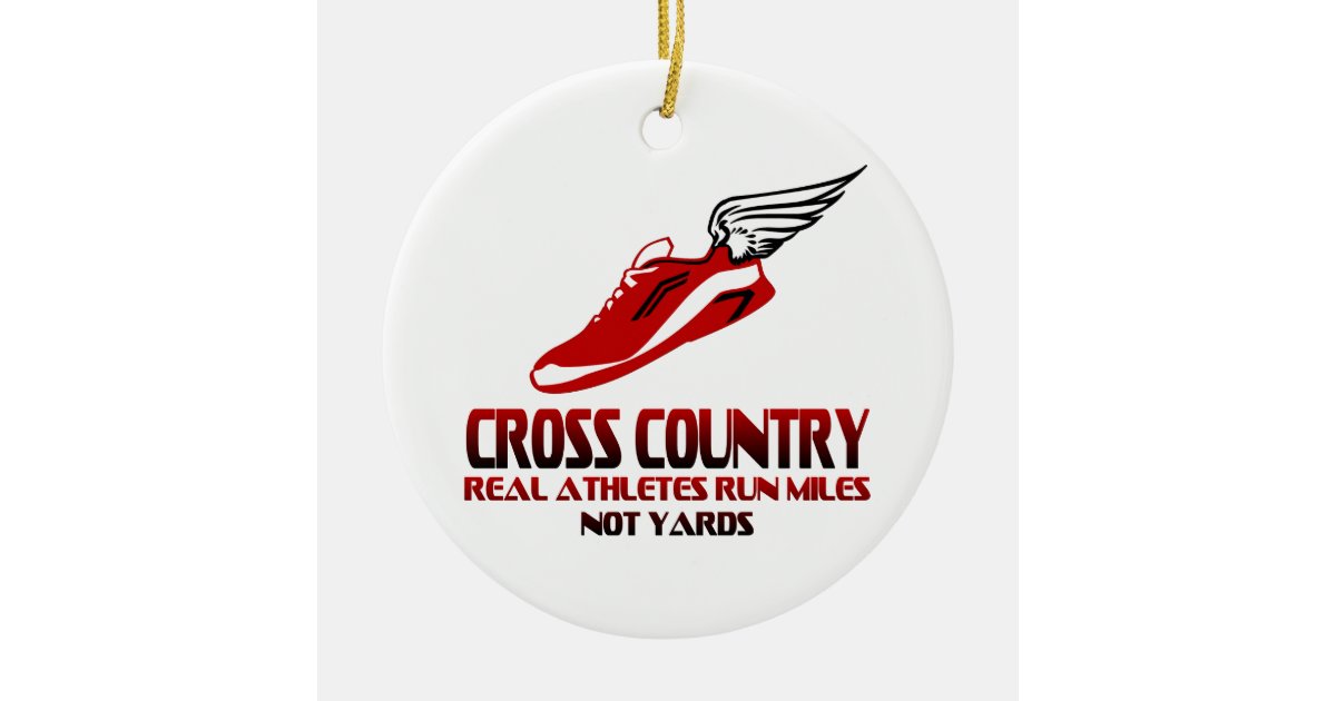 Cross Country Running Ceramic Ornament | Zazzle