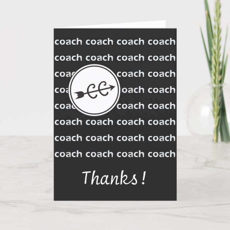 Cross Country Running Coach Thanks Card | Zazzle