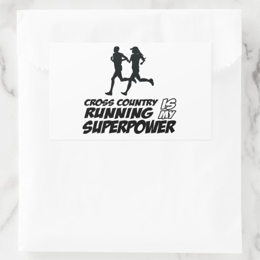 Cross Country running designs Rectangular Sticker | Zazzle