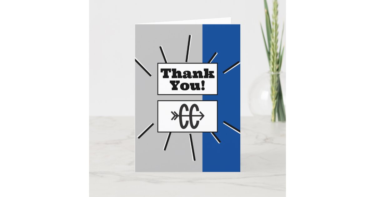 Cross Country Thank You - Running Blue Grey | Zazzle