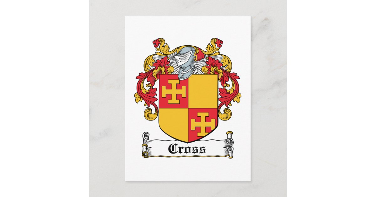 Cross Family Crest Postcard | Zazzle