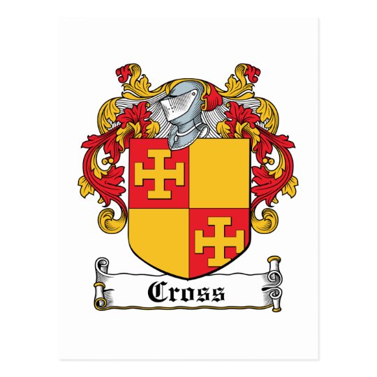 Cross Family Crest Postcard | Zazzle.com