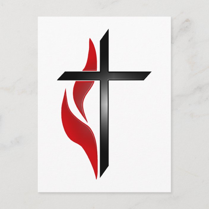 CROSS & FLAME POSTCARD | Zazzle.com