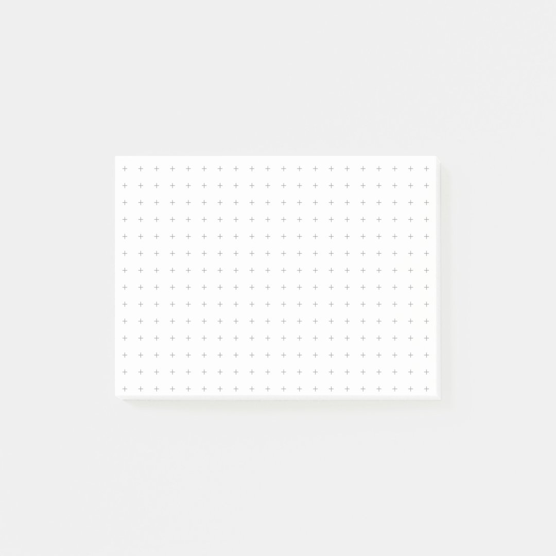 Cross Grid Graph Paper Sticky Notes | Zazzle