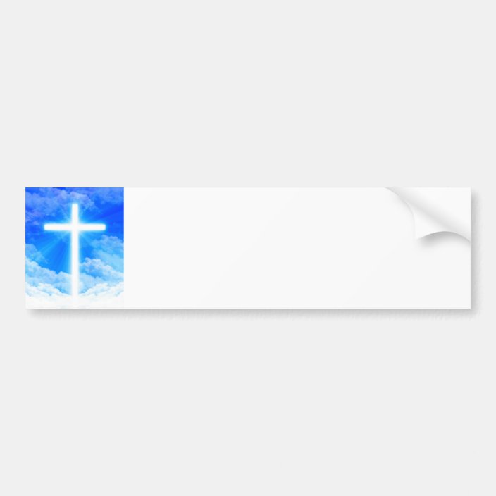 Cross of Light Jesus Christ Customizable Christian Bumper Sticker ...