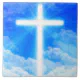 Cross of Light Jesus Christ Customizable Christian Ceramic Tile | Zazzle