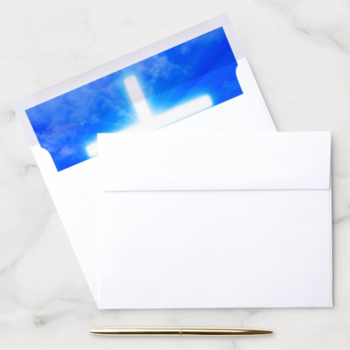Cross of Light Jesus Christ Customizable Christian Envelope Liner | Zazzle