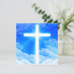 Cross of Light Jesus Christ Customizable Christian Invitation | Zazzle
