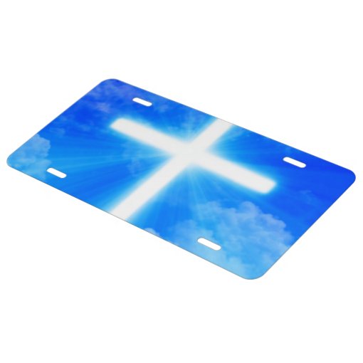 Cross of Light Jesus Christ Customizable Christian License Plate | Zazzle
