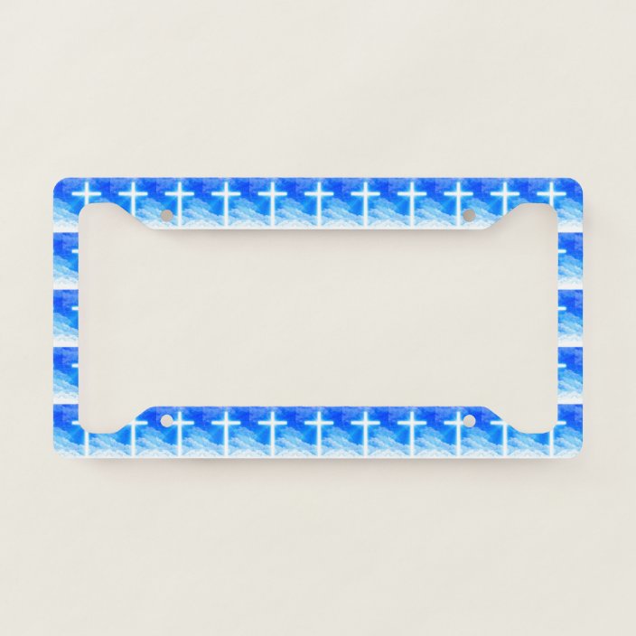 Cross of Light Jesus Christ Customizable Christian License Plate Frame ...