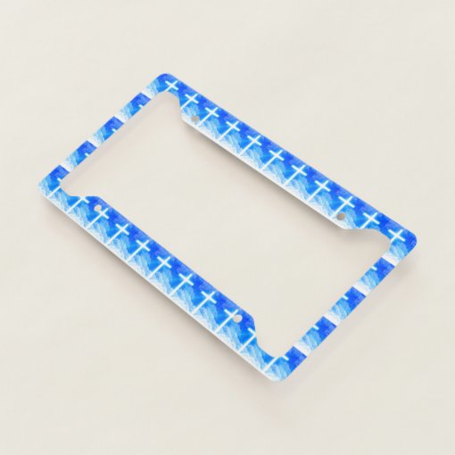 Cross of Light Jesus Christ Customizable Christian License Plate Frame ...