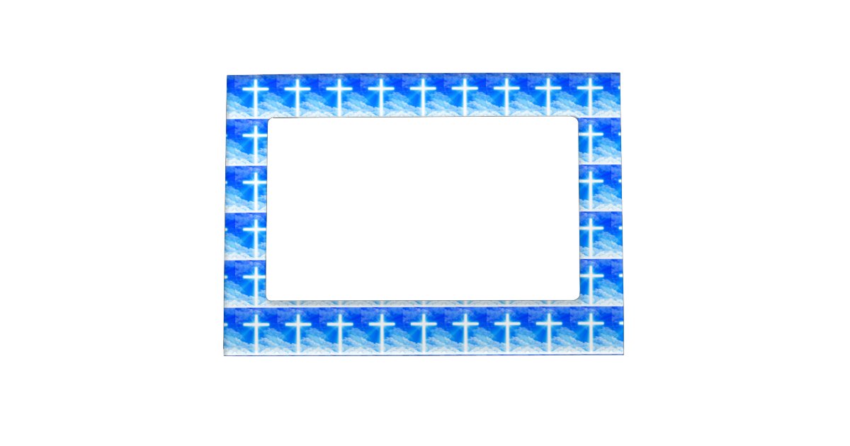 Cross of Light Jesus Christ Customizable Christian Magnetic Frame | Zazzle