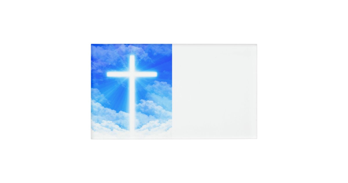 Cross of Light Jesus Christ Customizable Christian Name Tag | Zazzle