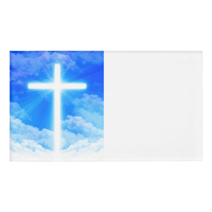 Cross of Light Jesus Christ Customizable Christian Name Tag | Zazzle