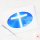 Cross of Light Jesus Christ Customizable Christian Oval Sticker | Zazzle