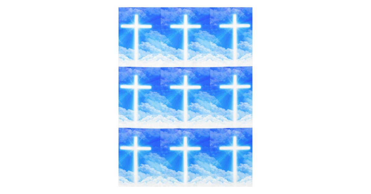 Cross of Light Jesus Christ Customizable Christian Tablecloth | Zazzle