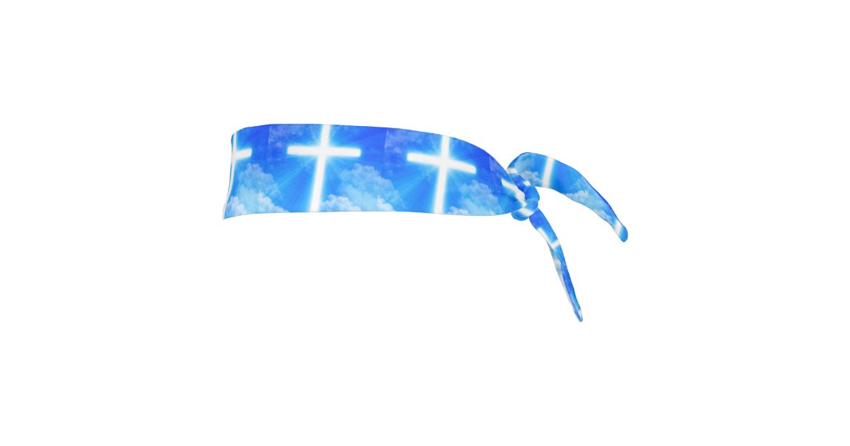 Cross of Light Jesus Christ Customizable Christian Tie Headband | Zazzle