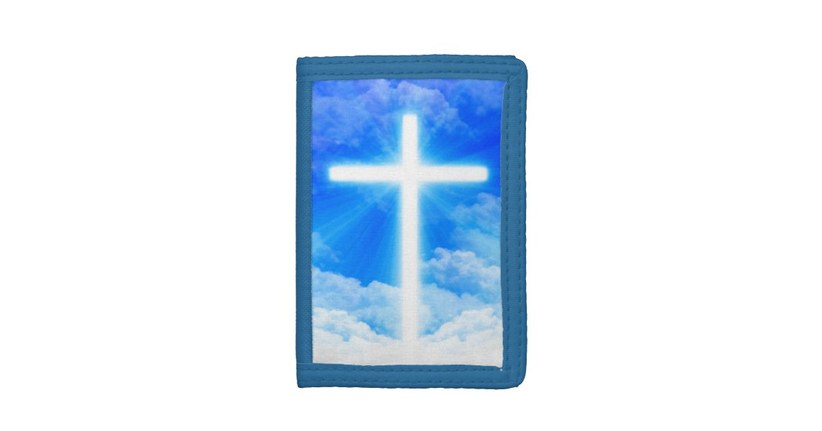Cross of Light Jesus Christ Customizable Christian Trifold Wallet | Zazzle
