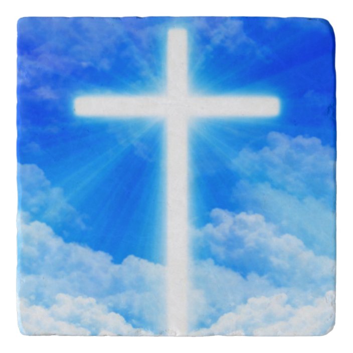 Cross of Light Jesus Christ Customizable Christian Trivet | Zazzle.com