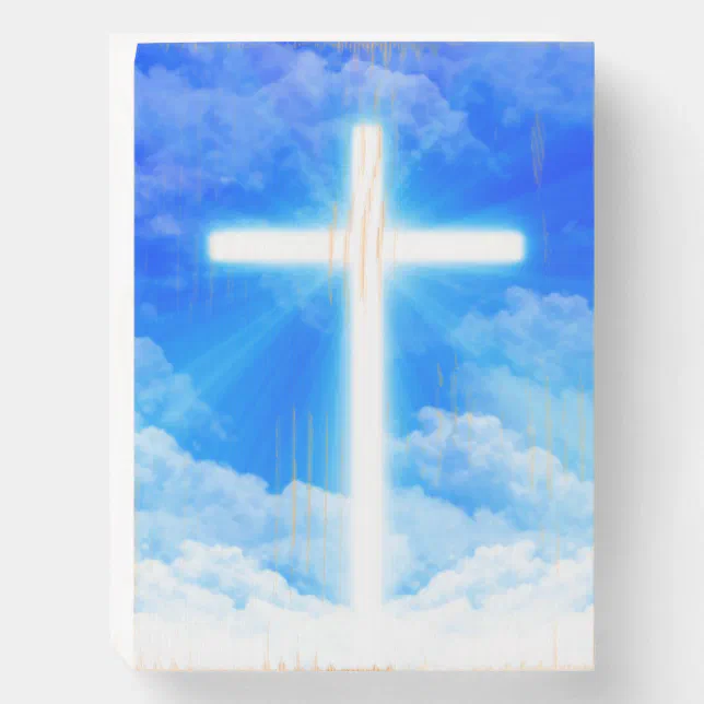Cross of Light Jesus Christ Customizable Christian Wooden Box Sign | Zazzle