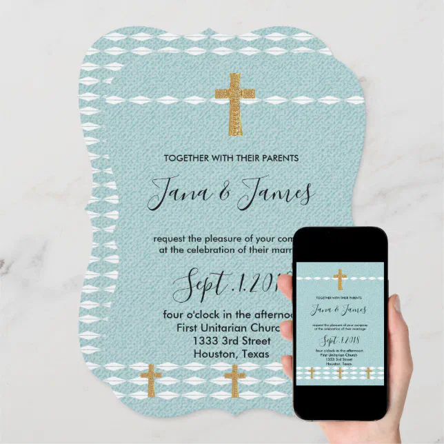 Cross of Light Jesus Christ wedding Invitation | Zazzle