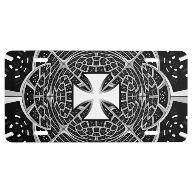 Cross pattée license plate | Zazzle