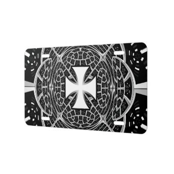 Cross pattée license plate | Zazzle