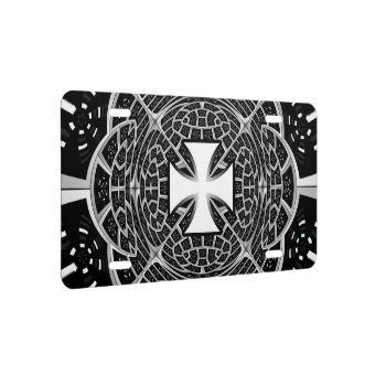 Cross pattée license plate | Zazzle