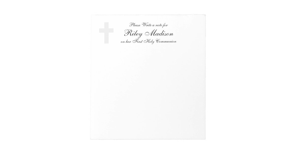 Cross Personalized Notepad | Zazzle