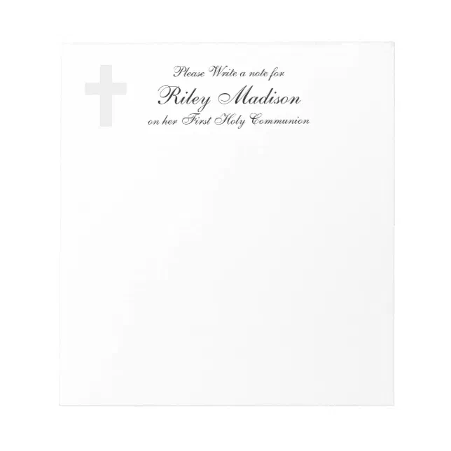 Cross Personalized Notepad | Zazzle