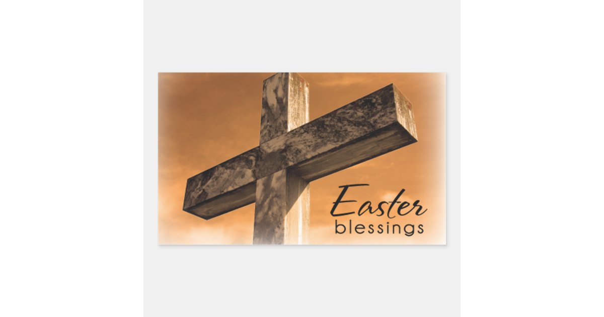 Cross Rectangular Sticker | Zazzle